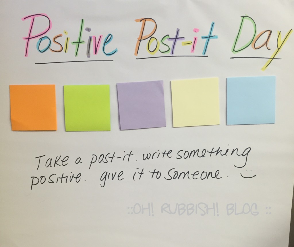 :: Celebrate Positive Post-it Day! #PositivePostit